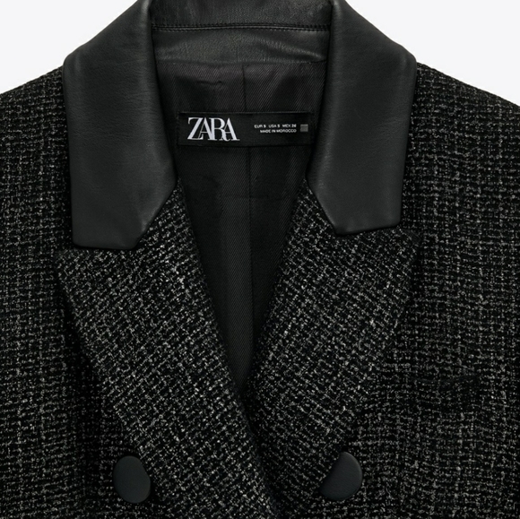 Zara | Jackets & Coats | Zara Combination Textured Blazer Bloggers ...